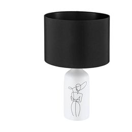Eglo 43824 VINOZA E27 Tischleuchte Ø300mm Weiss Schwarz
