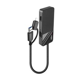 Lindy 43354 laptop-dockingstation & portreplikator USB 3.2 Gen 1 (3.1 Gen 1) Type-A + Type-C Schwarz