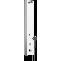 Mora tronic Duschpaneel WMS, mit Thermostat, Anschluss v. oben, mit Handbrause, Netzanschluss