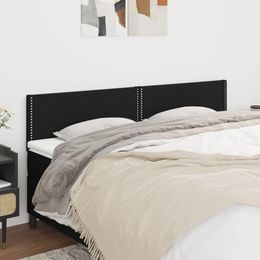 vidaXL Kopfteile 2 Stk. Schwarz 90x5x78/88 cm Stoff