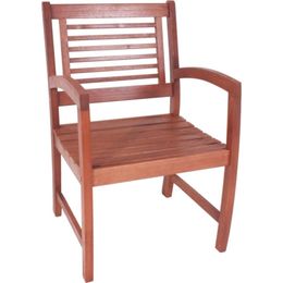 Gartenstuhl >Madison< in holzfarben aus Holz - 56x90x56cm (BxHxT)