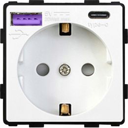 Steckdoseneinsatz 230V weiß FastCharge USB AC RTX SH