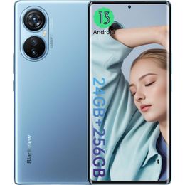 Blackview A200Pro Smartphone ohne vertrag, 2.4K Amoled 120Hz Gebogenes Display, 108MP Dreifach-Kamera Anroid 13 Handy, 24GB+256GB Helio G99 mit 66W Schnellladung 5050mAh Akku Simlockfreie Handys