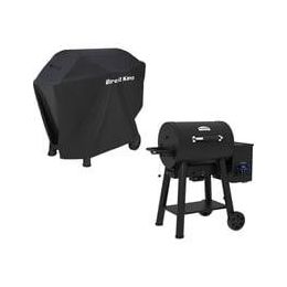 Broil King Crown Pellet Smoker 400 - BUNDLE schwarz, iQue Smart Steuerung, inkl. Schutzh&uuml;lle