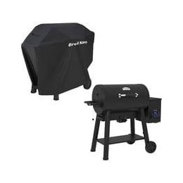 Broil King Crown Pellet Smoker 500 - BUNDLE schwarz, iQue Smart Steuerung, inkl. Schutzh&uuml;lle