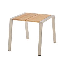 Diamond Garden Beistelltisch MALI 59x45 cm, Edelstahl / Recycled Teak
