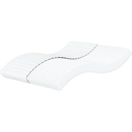 vidaXL Schaumstoffmatratze Weiß 180x200 cm Härtegrad H2 H3