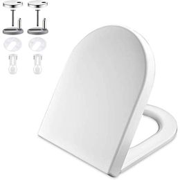 GRIFEMA WC Sitz mit Absenkautomatik-D Toilettendeckel Einfache Montage und Sauber, Klodeckel Quick-Release-Funktion, Antibakterielle, Passend für die Meiste Toilette, Belastbarkeit von 150kg, Weiß