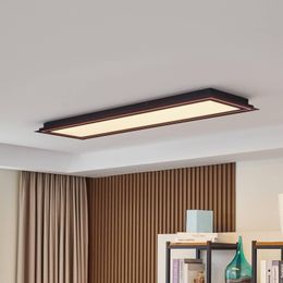 LUCANDE LED-Deckenlampe Leicy, schwarz, 124 cm, RGB, CCT