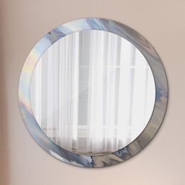 Spiegel - Mirror zum Wandspiegel Schlafzimmer – Schminkspiegel- holographisch Textur- Ø90cm