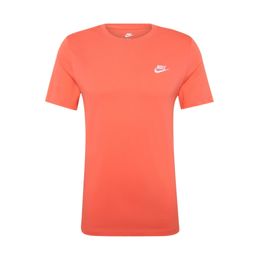Nike Sportswear T-Shirt 'CLUB' Herren Gr&ouml;&szlig;e S orangerot / wei&szlig;