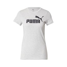 Puma T-Shirt 'ESS No. 1' Damen Gr&ouml;&szlig;e XXXL graumeliert / schwarz
