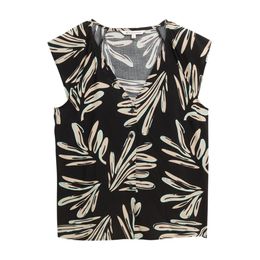 Tom Tailor Denim Bluse Damen Gr&ouml;&szlig;e XS beige / t&uuml;rkis / schwarz