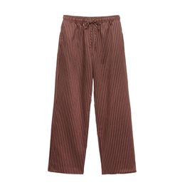 Pull&Bear Pull&bear Hose Damen Gr&ouml;&szlig;e 40 rostrot / wei&szlig;