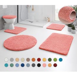 Badematte Kleine Wolke "RELAX" Gr. 41, rosa (pastellrose), H:30mm, Polyacryl, Badematten, Badteppich, Uni Farben, rechteckig, rund & als Set erhältlich