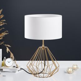 Opviq, Diamond - S-711, Tischlampe, Gold, METALLKÖRPER, 25 x 25 x 43 cm