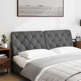 vidaXL Kopfteil-Kissen Dunkelgrau 160 cm Stoff