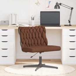 vidaXL Bürostuhl Drehbar Braun Stoff