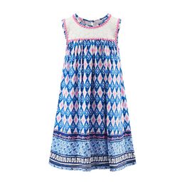 happy girls by Eisend Kleid in Blau/ Wei&szlig; - 75% | Gr&ouml;&szlig;e 110 | Kinderkleider