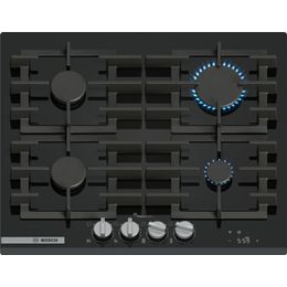 Bosch Serie 8 PRP6A6H40, Gaskochfeld, 60 cm, Hartglas, Schwarz