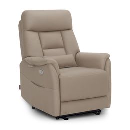 M MCombo Relaxsessel Elektrisch Verstellbar, Fernsehsessel Relaxsessel Massagesessel mit Liegefunktion, 7063(Beigebraun)