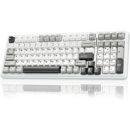Tastaturen, Kabellose mechanische Tastatur, RGB-hintergrundbeleuchtete Gaming-Tastatur, Hot-Swap-fähige Tri-Mode BT5.0/2.4GHz/USB-C-Tastatur