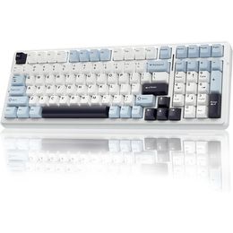 Tastaturen, Kabellose mechanische Tastatur, RGB-hintergrundbeleuchtete Gaming-Tastatur, Hot-Swap-fähige Tri-Mode BT5.0/2.4GHz/USB-C-Tastatur