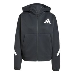 adidas Sportswear Athletic Zip-Up Hoodie 'Z.N.E.' female Black size M