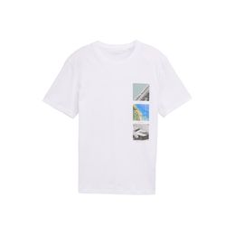 Tom Tailor Denim T-Shirt Herren Größe XL blau / anthrazit / mint / weiß