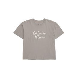 Calvin Klein Jeans T-Shirt Mädchen Größe 104 creme / rauchgrau / silber