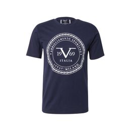 19V69 Italia Shirt 'Felix' Herren Gr&ouml;&szlig;e S creme / navy
