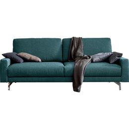 3-Sitzer "CR.450, Designsofa, Loungesofa", blau (ozeanblau 062, 72), B:204cm H:85cm T:95cm, Jacquard-Flachgewebe Diane 1 Q2 (55% Polyacryl 45% Polyester), CREATION BY ROLF BENZ, Sofas, Armlehne niedrig, Fu&szlig; chromfarben gl&auml;nzend, Breite 204 cm