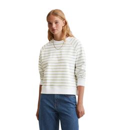 Marc O'Polo Sweatshirt MARC O'POLO DENIM "aus reinem Organic Cotton", Damen, Gr. S, gr&uuml;n (light gr&uuml;n), Obermaterial: 100% Baumwolle, gestreift, regular fit, Rundhals, B&uuml;ndchen, Sweatshirts Sweatshirt