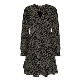 Only Kleid 'STAR' Damen Größe 34 hellbraun / khaki / schwarz Winterkleid