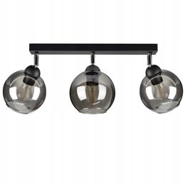 LUXOLAR Led Deckenleuchte 3 flammig, Deckenlampe Schwenkbar Schwarz E27 60W - Hängelampe für Wohnzimmer, Küchen