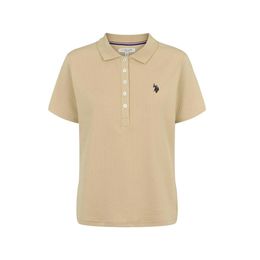U.S. Polo Assn. Poloshirt 'Helga' Damen Gr&ouml;&szlig;e M beige / navy / rot / schwarz