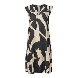 Street One Kleid Damen Größe 40 greige / schwarz Winterkleid