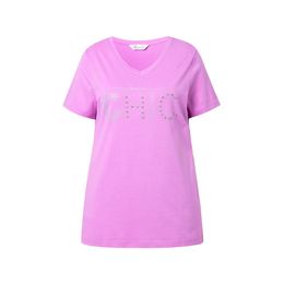 MIAMODA Shirt Damen Gr&ouml;&szlig;e 10XL lila / silber / transparent