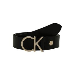 Calvin Klein Lederg&uuml;rtel Damen Gr&ouml;&szlig;e 80 gold / schwarz