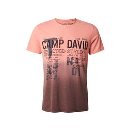 CAMP DAVID T-Shirt Herren Gr&ouml;&szlig;e 4XL weinrot / melone / schwarz