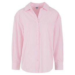 Urban Classics Ladies Oversized Striped Blouse ' ' Damen Gr&ouml;&szlig;e M mischfarben / pink