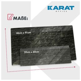 Karat office Design-Glas-Memoboard Stone Schwarz