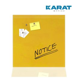 Karat office Design-Glas-Memoboard Print Gelb