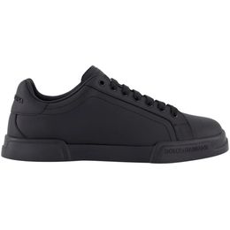 Dolce & Gabbana Dolce&Gabbana Low-Top Sneaker - 'Portofino Vintage' Sneakers &ndash; Black - Gr. 44 (EU) - in Schwarz - f&uuml;r Damen