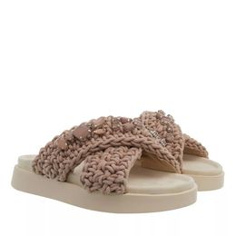 INUIKII Slipper & Pantoletten - Woven Stones - Gr. 36 (EU) - in Taupe - f&uuml;r Damen