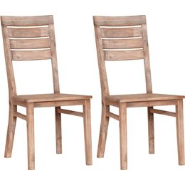 Esszimmerstuhl GUTMANN FACTORY "Tunis", beige (sandfarben), B:47cm H:98cm T:61cm, Holz teilmassiv, Stühle