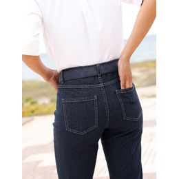 5-Pocket-Jeans Casual Looks, Damen, Gr. 36, Normalgrößen, blau (dunkelblau), 99% Baumwolle, 1% Elasthan, unifarben, lang, Jeans