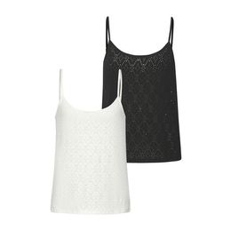 Lascana Spaghettitop 'mit funkelnden Pailetten' mehrfarbig Gr. 32/34 für Damen. V-Ausschnitt und Pailletten. Bequem. Nachhaltig.