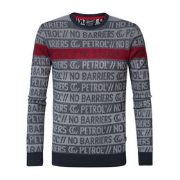 PETROL INDUSTRIES Pullover Herren Gr&ouml;&szlig;e XS navy / grau / rot