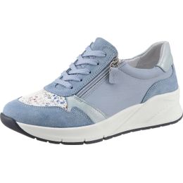 Damen Sneaker für orthopädische Einlagen geeignet hellblau-weiß Größe 36